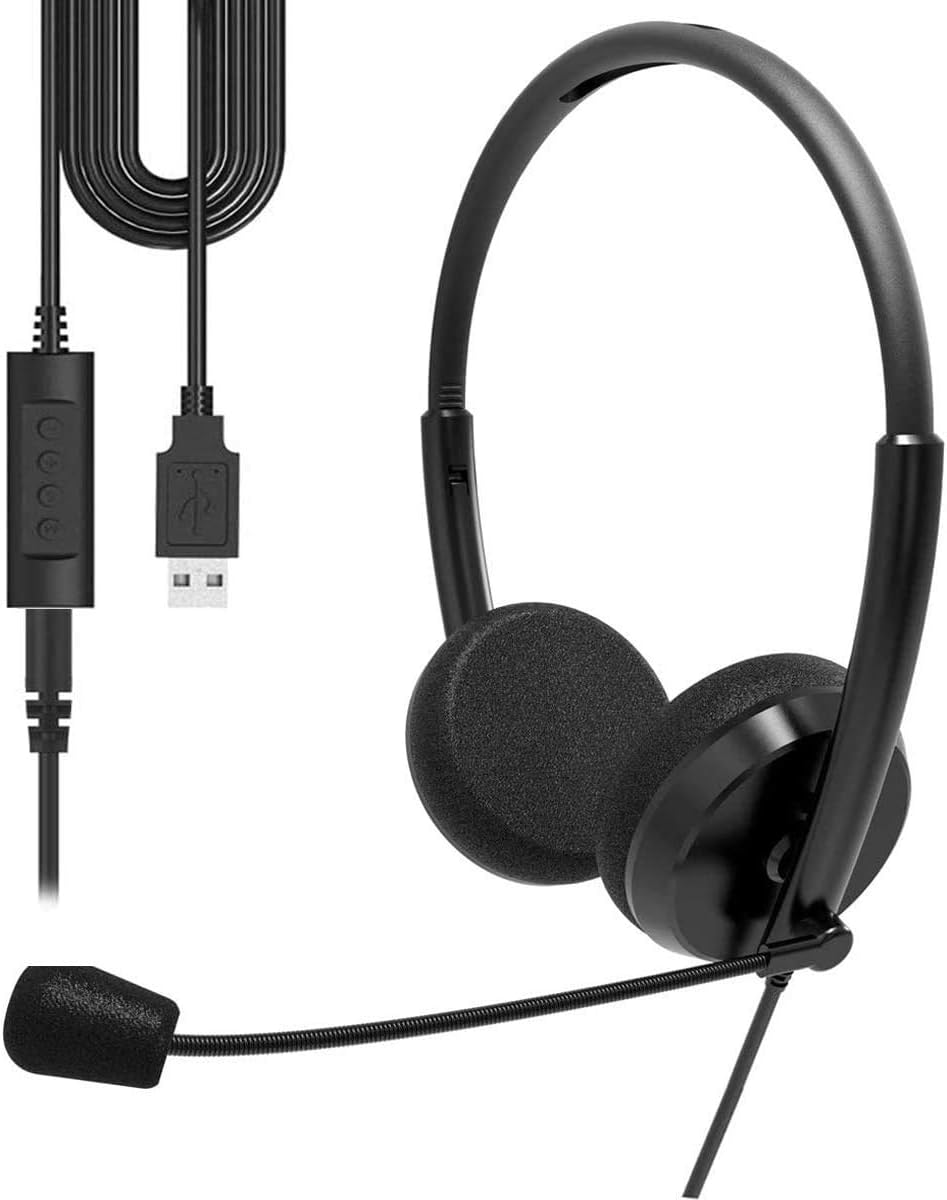 USB Headset & 3.5mm Jack 2 In 1 Phone Headset with: Amazon.co.uk ...