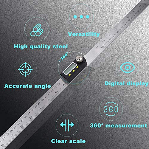 Delgada Digital Angle Ruler and Stainless Steel Digital Angle Finder or ...