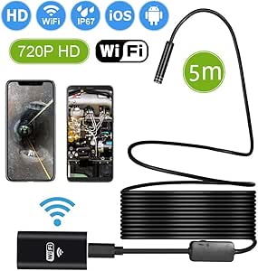 Waterproof Flexible Wireless Endoscope WiFi Borescope Inspection Camera ...