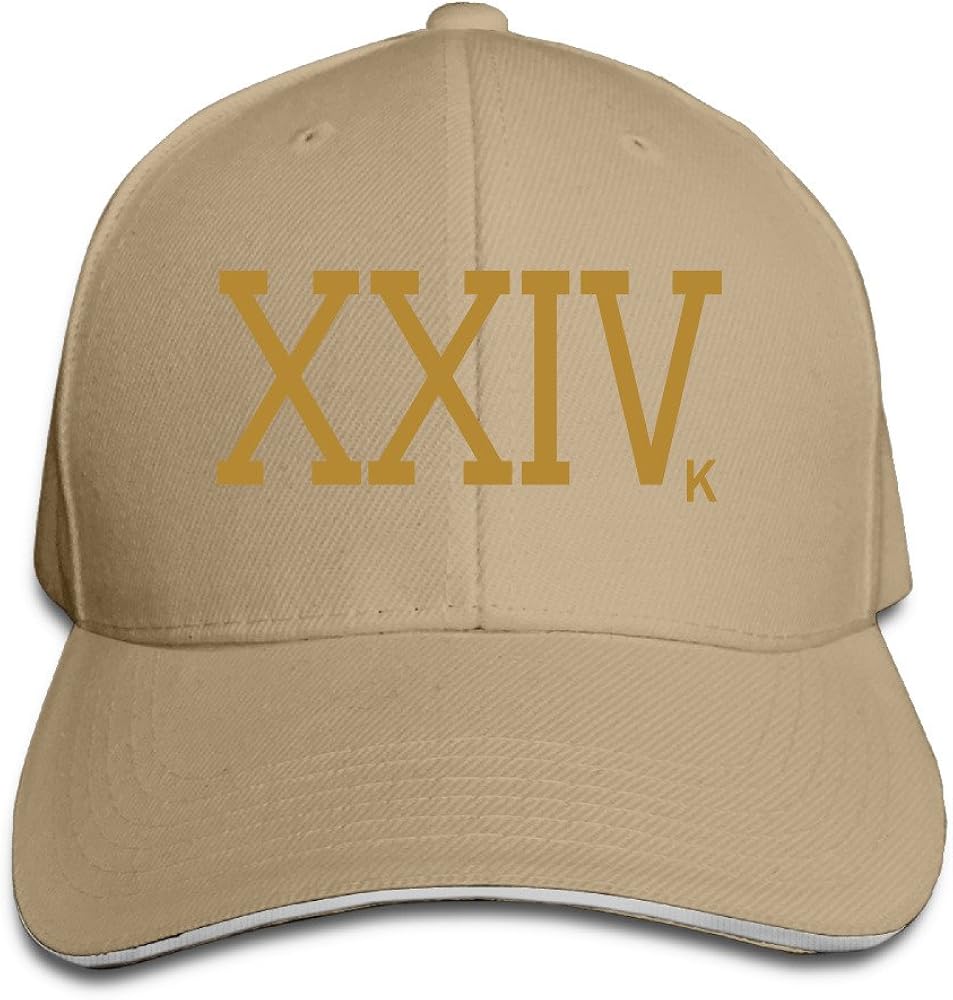 Bruno Mars 24k Magic XXIVk Logo Gold Peaked Hat Baseball Cap: Amazon.ca ...