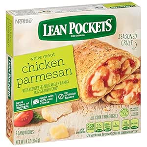 Lean Pockets, Chicken Parmesan, 2 sandwiches, 9 oz (Frozen): Amazon.com ...