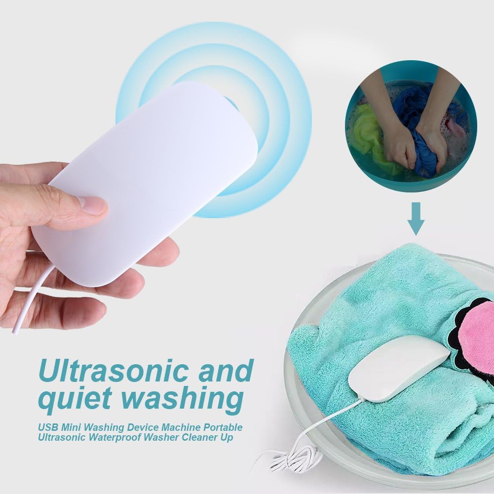 Zerodis Portable USB Ultrasonic Cleaner Washing Machine Waterproof ...