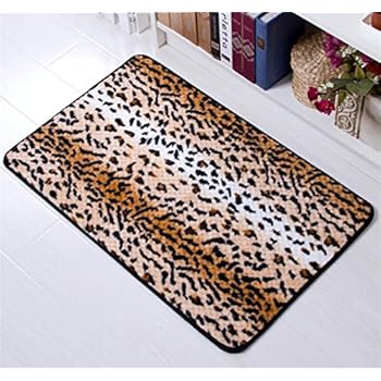 Amazon.com: Brown Checkered Cheetah Rug Animal Print Rectangle Leopard ...