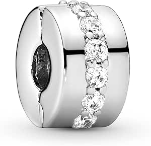 Amazon.com: Pandora Jewelry Shining Path Clip Cubic Zirconia Charm in ...