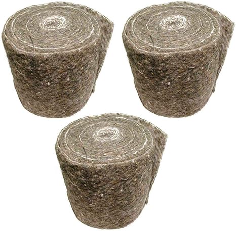 Pipe Insulation Lagging Wool Felt Wrap (Pack of 3 Rolls): Amazon.co.uk ...