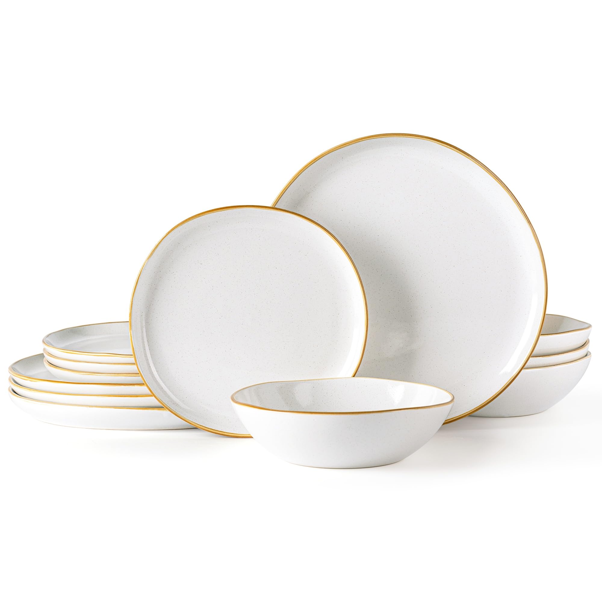 AmorArc Ceramic Dinnerware Sets,Handmade Reactive Glaze Plates and ...