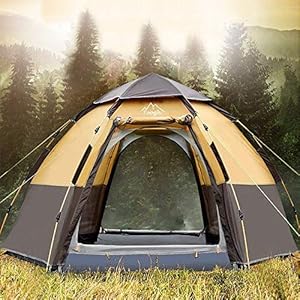 Toogh 3-4 Person Camping Tent Backpacking Tents Hexagon Waterproof Dome ...