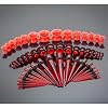 CABBE KALLO 50pcs Ear Stretching Kit Silicone Tunnels Acrylic Tapers ...
