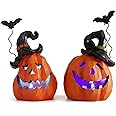 Amazon.com: Hodao halloween Resin Pumpkin Duo Set decorations Elevate ...
