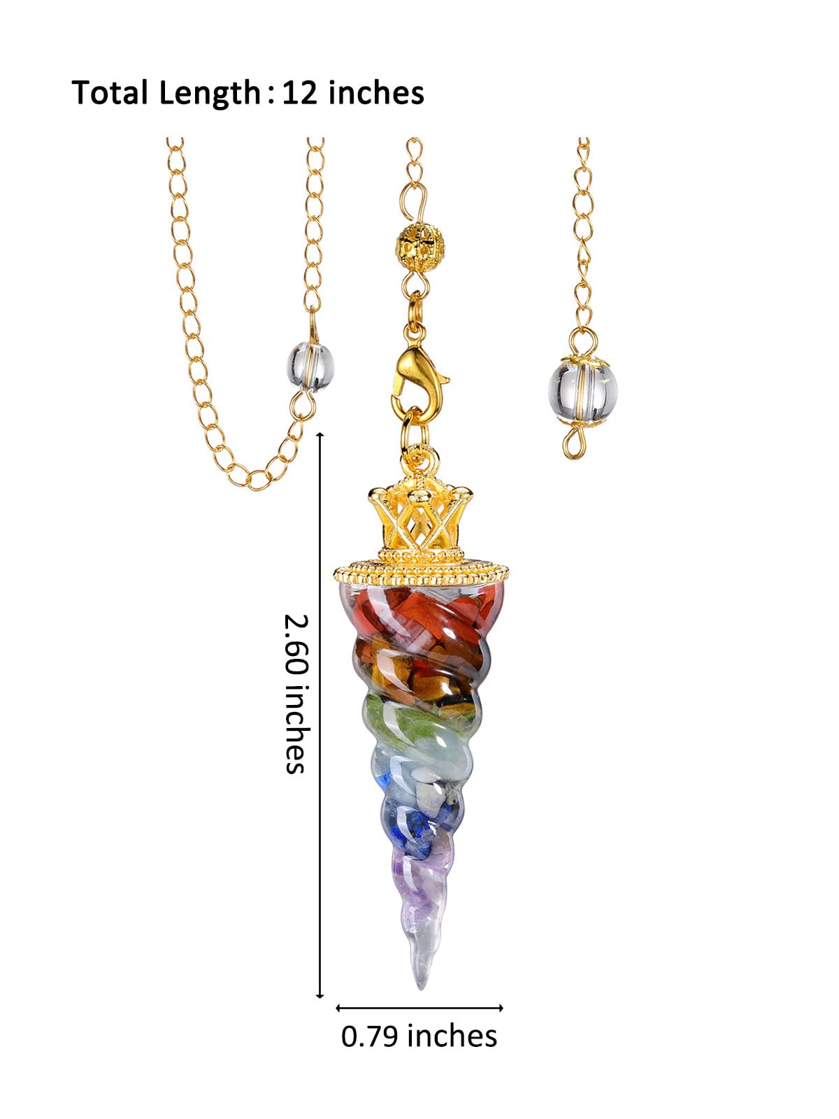 Mua PESOENTH 7 Chakra Dowsing Crystal Pendulums Divination Spiritual ...