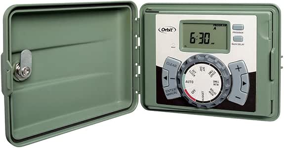 Orbit 57896 6-Station Outdoor Swing Panel Sprinkler System Timer ...