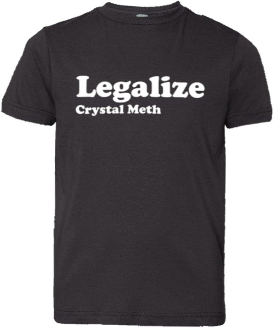 Amazon.com: Please Me Tees Youth Legalize Crystal Meth HQ Tee Shirt ...