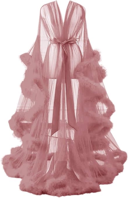 Changuan Sexy Illusion Long Lingerie Robe Nightgown Bathrobe Sleepwear ...