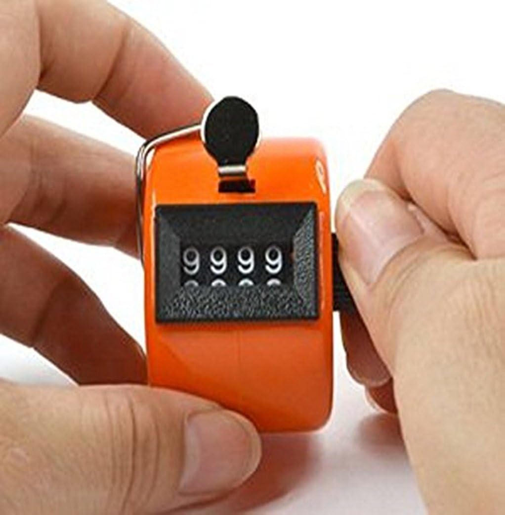 Dosige 4 Digit Hand Tally Counter Mini Color Press Manual Counter Flow ...