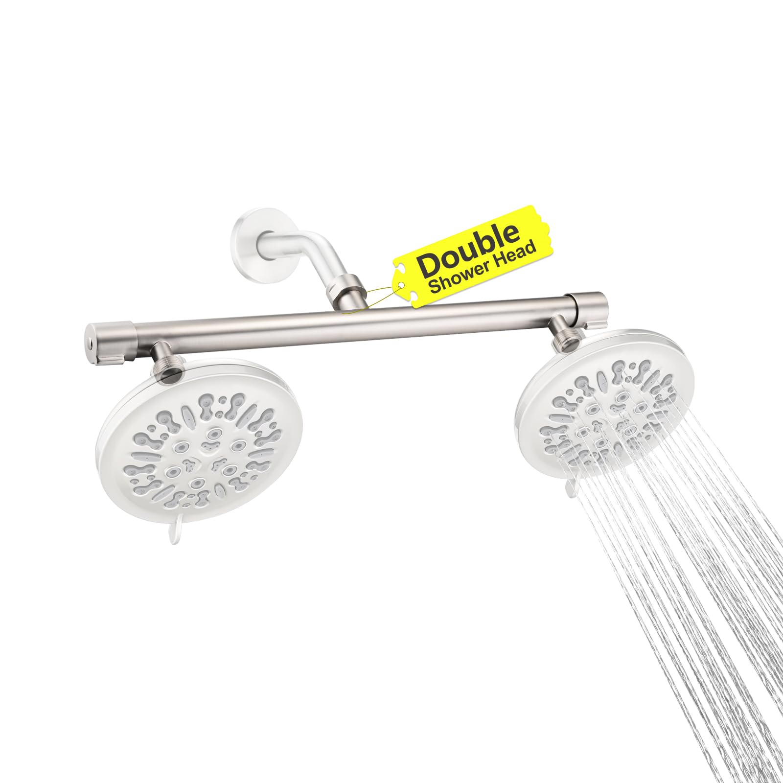 Dual Shower Head Adapter Build-in Shut Off Valve for DIY Yourself ...