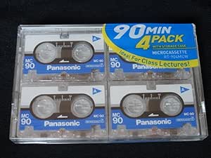 Amazon.com : 4x4 Packs Panasonic MC90 - 90 Minute Micro Mini Cassette ...