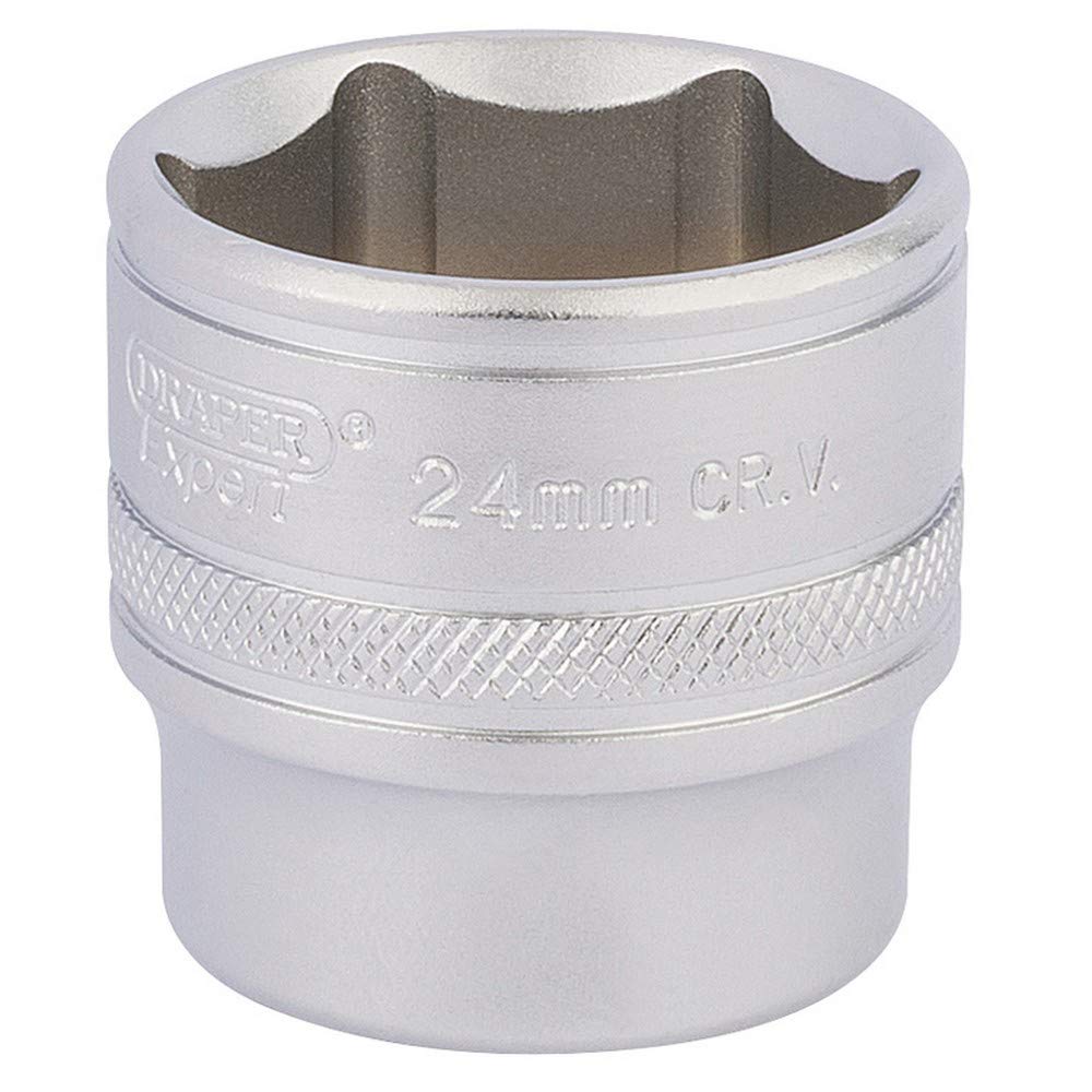 Draper 17546 3/8-Inch Square Drive 6 Point Metric Socket, 24mm Size ...