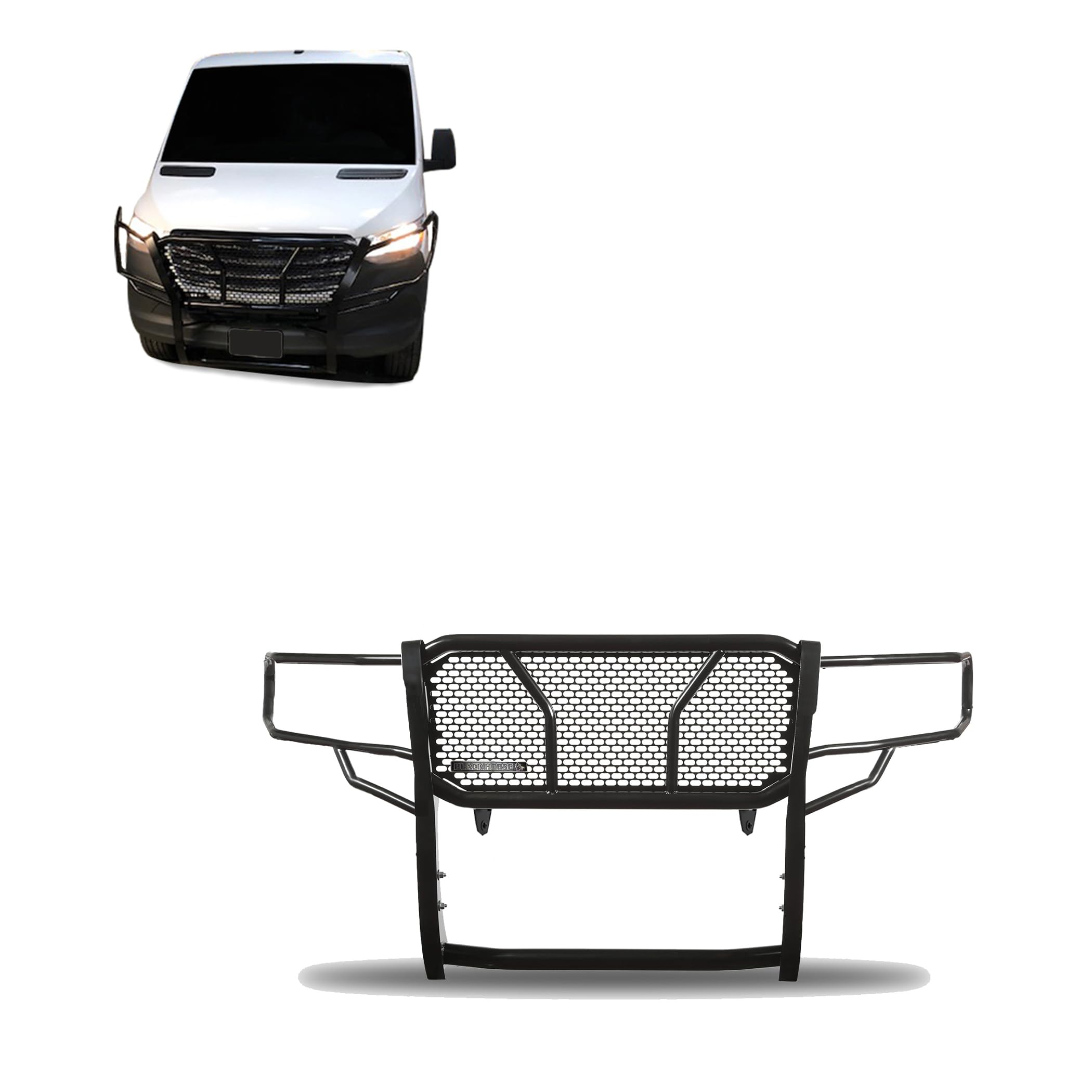 Black Horse Rugged Grille Guard Compatible with 07-09 Dodge / 07-16 ...