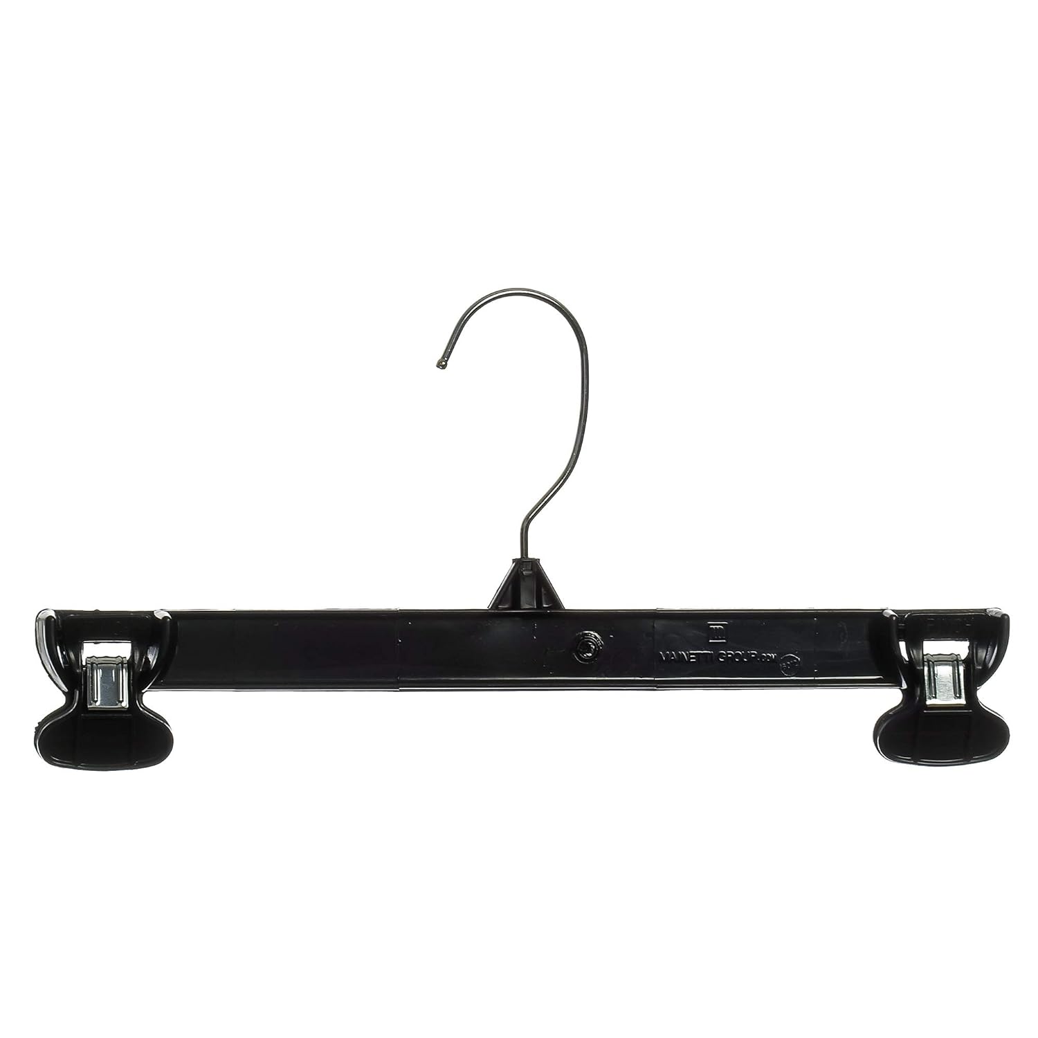 Mainetti 6012 Black Plastic Hangers with Rotating Metal Hook and Sturdy ...