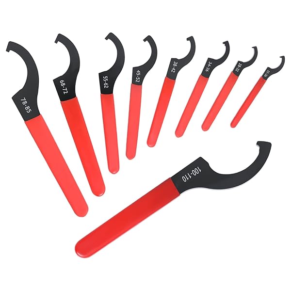 Poweka 9 PCS Adjustable Shock Coilover Wrench Set Universal Spanner ...