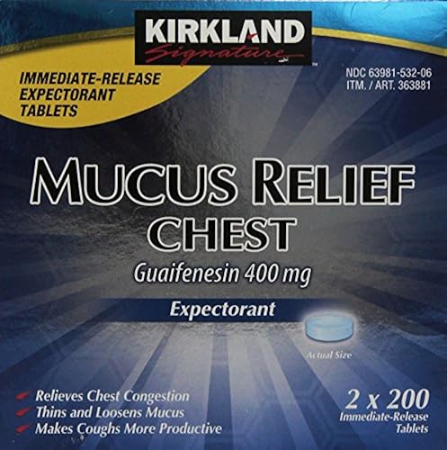 Kirkland Signature Mucus Relief Chest Expectorant (Guaifenesin 400 Mg ...