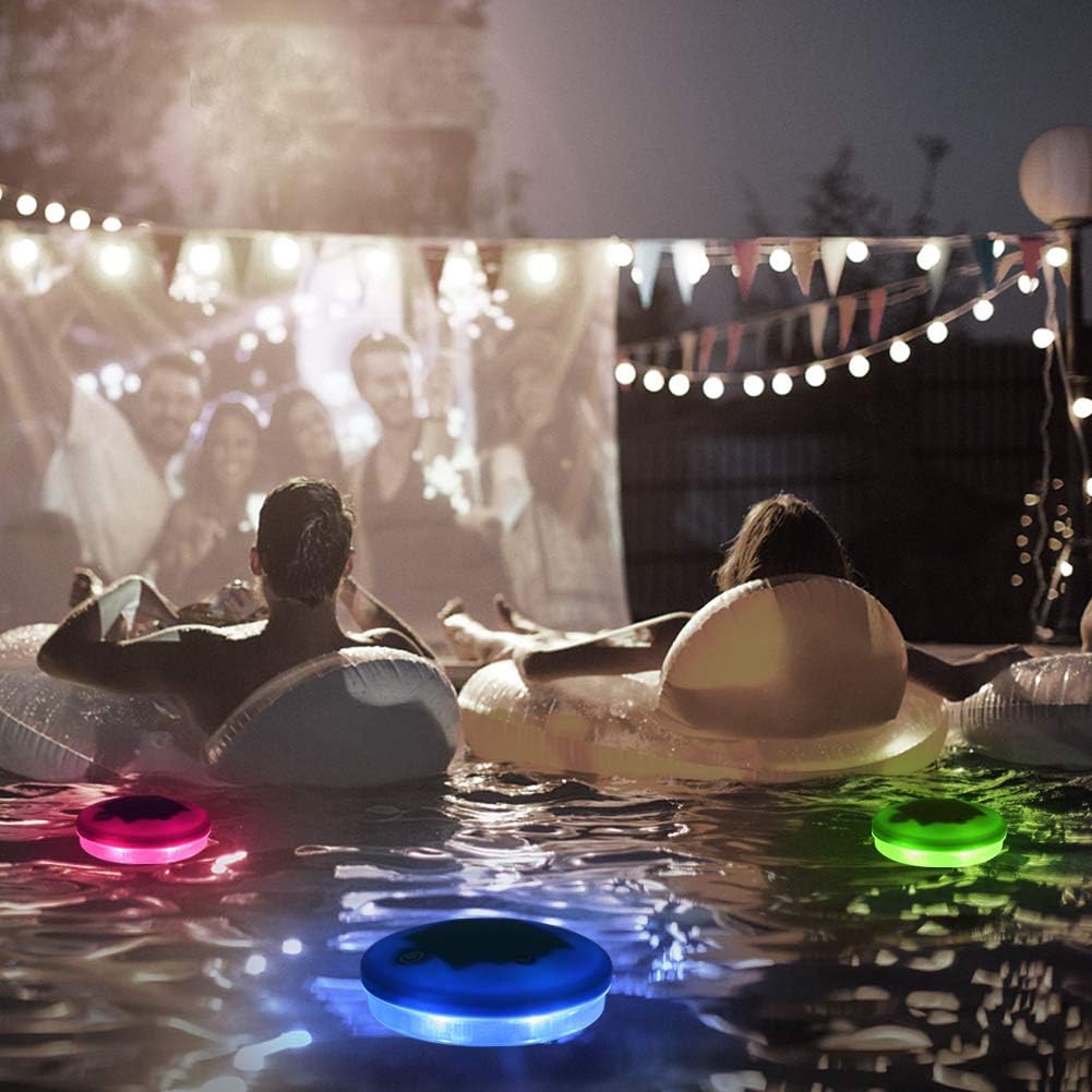 Swimming Pool Light, ZOTO Waterproof LED Bath Light, Colorful Floating ...