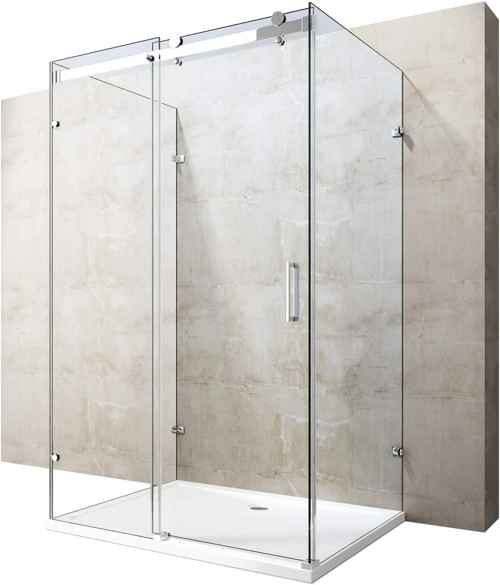 Durovin Bathrooms U Shape Rectangular Framless Shower Enclosure ...