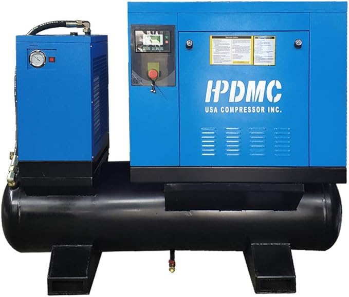 Amazon.com: HPDMC Rotary Screw Air Compressor With Tank & Refrigerated ...