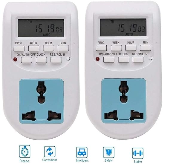 TECHTEST Plastic Digital Home Watt Meter Plug Electricity Automatic Ac ...