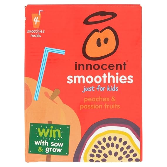 innocent kids smoothie peaches & passion fruits 4x180ml: Amazon.co.uk ...