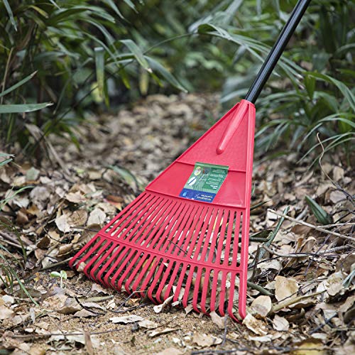 ORIENTOOLS Garden Leaf Rake, Adjustable Lightweight Steel Handle Poly ...