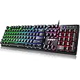 Amazon.com: NPET K10 Gaming Keyboard, LED Backlit, Spill-Resistant ...