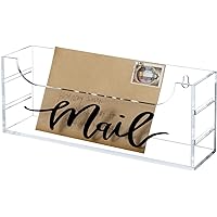 Amazon.com: MyGift Premium Clear Acrylic Mail Holder with Decorative ...