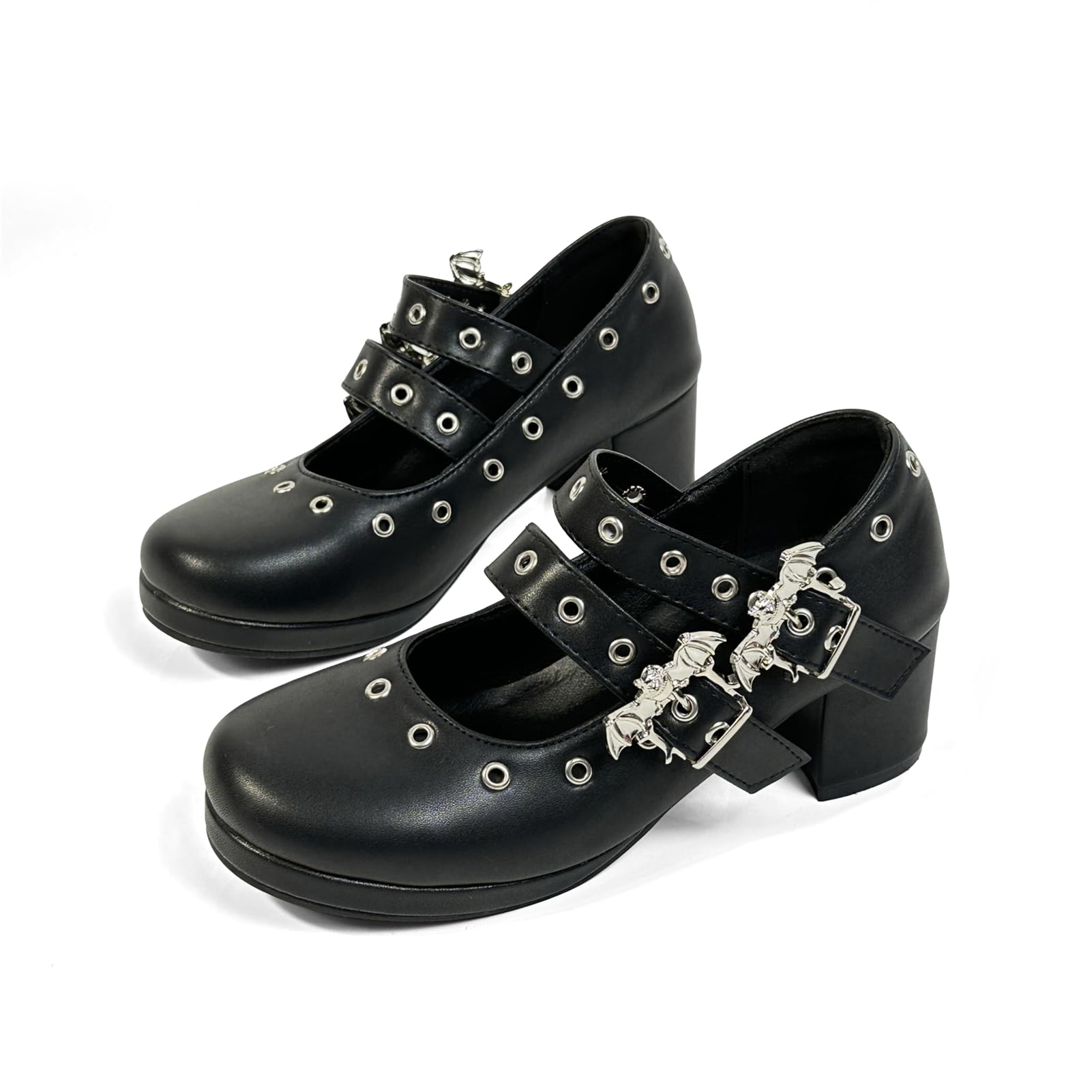 FOREADA Mary Jane Shoes Women Platform Goth Shoes Chunky Gothic Heels ...
