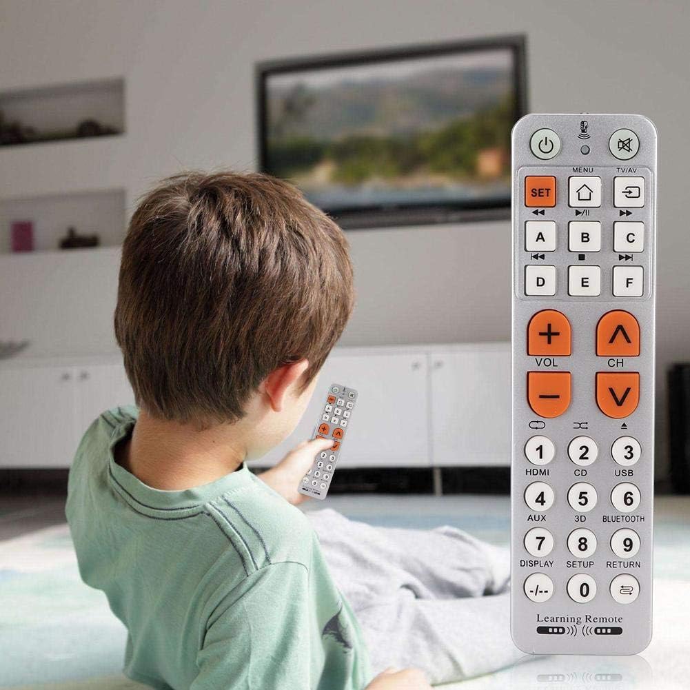 ASHATA Remote Controller,Learning Type Large Button TV Remote Control ...