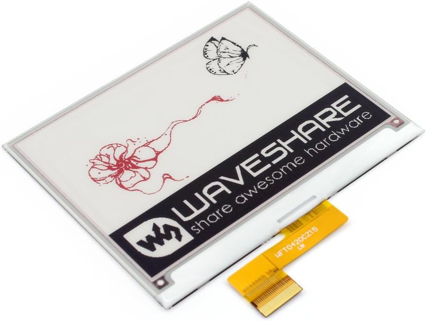Waveshare 4.2 Inch E-Paper Raw Display Panel(B),400×300 Resolution Red ...