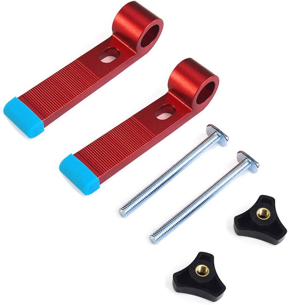 HunterBee T-Track Hold Down Clamp 2 PCS Stopper Woodworking Positioning ...