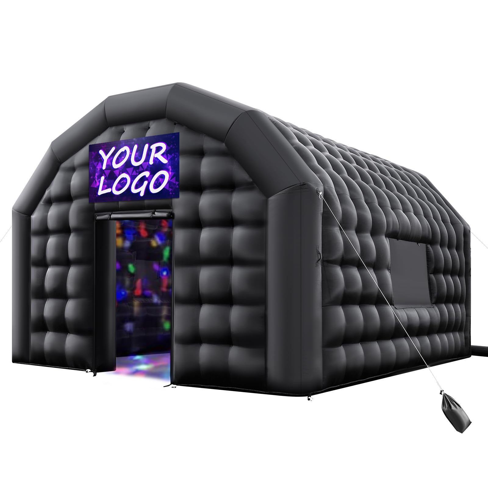 VEVOR Inflatable Nightclub, 16.4 x 13.1 x 12.5 ft Inflatable Party Tent ...