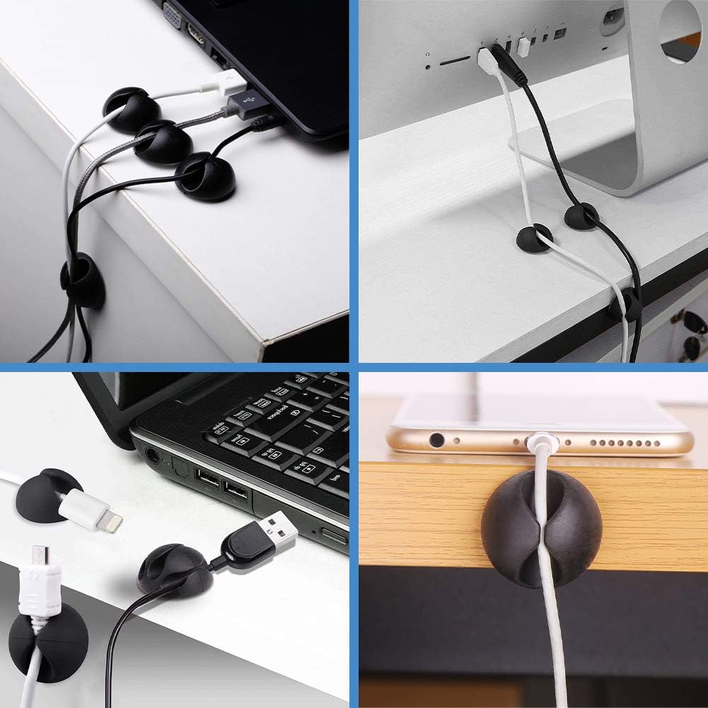 Cable Tidy Clips Management – IVETTO Self Adhesive Cable Clips Holder ...