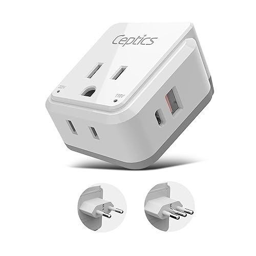 Ceptics Chile, Rome, Italy Travel Plug Adapter Set, Chile plug adapter ...