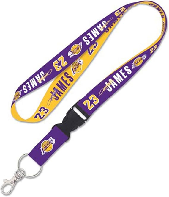 Amazon.com: Los Angeles LA Lakers Lebron James #23 NBA Lanyard Key ...