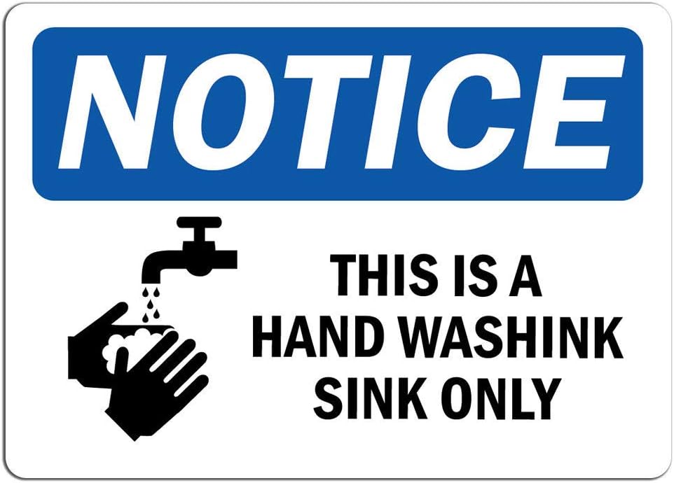 Amazon.com : Notice - Notice This is A Hand Washing Sink Only with ...