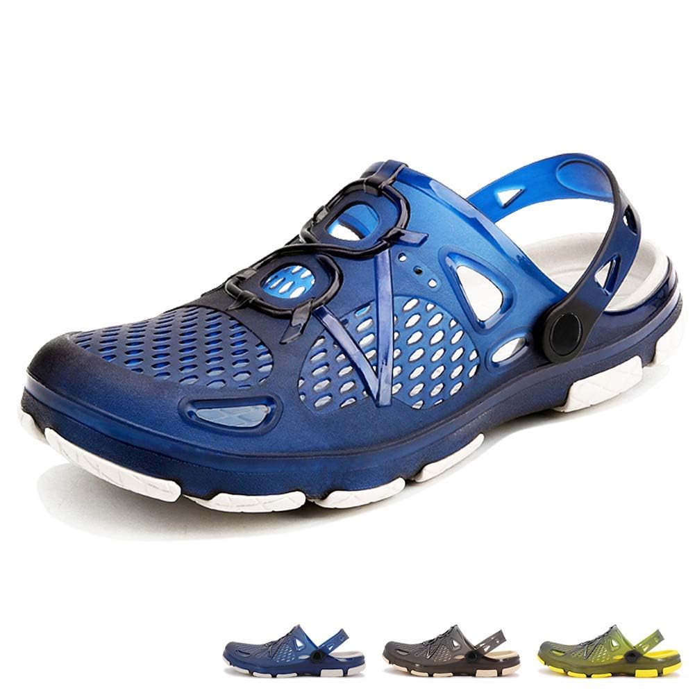 beister Mens Clogs Non Slip Water Shoes with Adjustable Strap ...