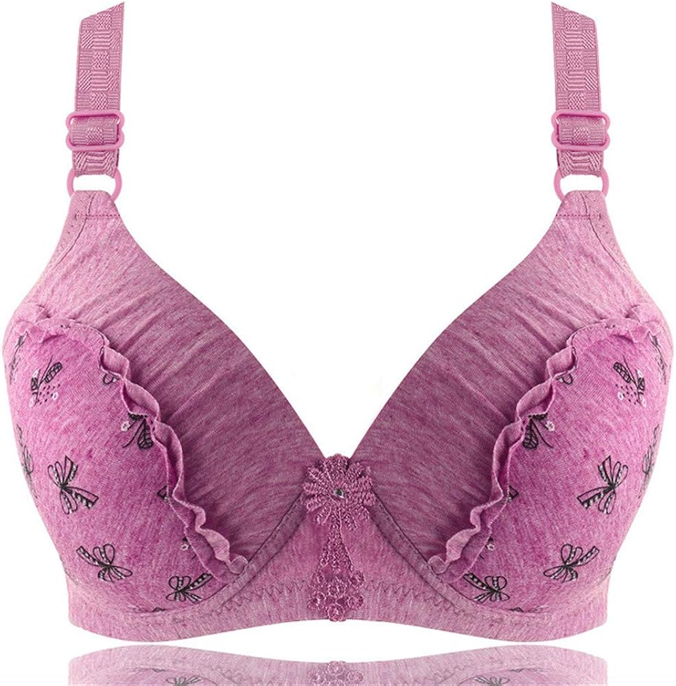 D/C Cup Women Sexy Lace Sleep Bra Wireless Soft Cup Daily Bra with ...