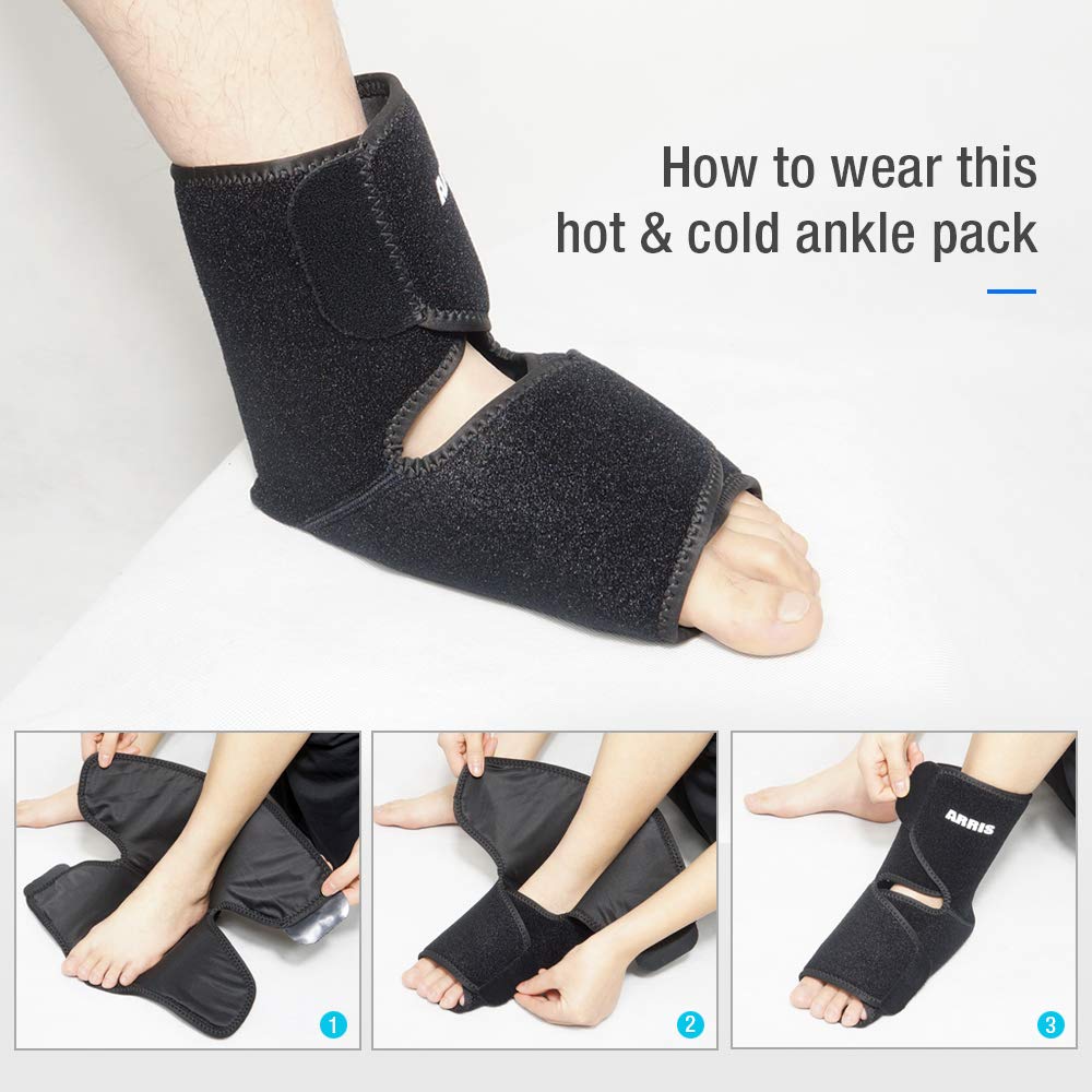 Mua ARRIS Ice Pack Wrap for Ankle, Soft Foot Brace with Reusable ...