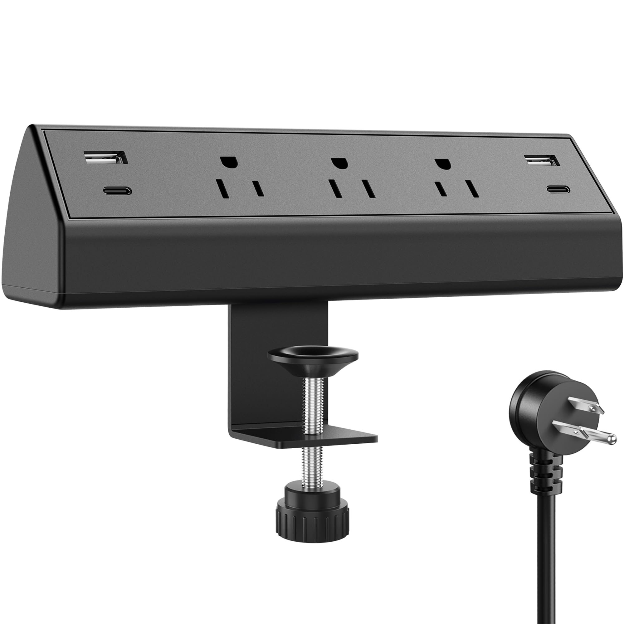 Desk Clamp Power Strip,40W Fast Charging Station,Desktop Mount Surge ...