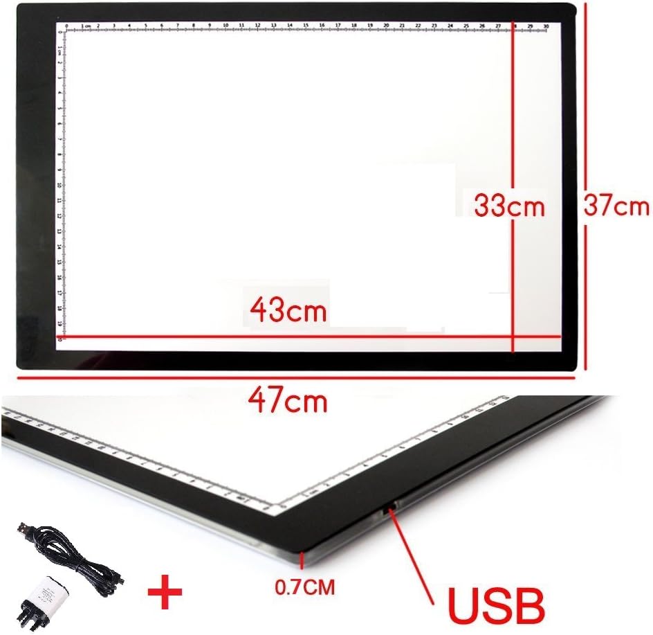 Super Thin A3 Light Box USB Power LED Drawing Copy Tracing Light Box ...
