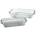 Amazon.com: Pyrex Basics Clear Oblong Glass Baking Dishes - 2 Piece ...