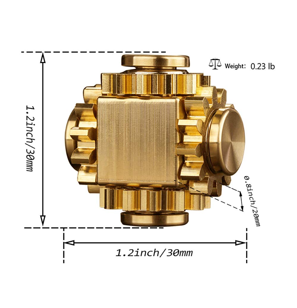 Mua Pure Brass Cube Gears Linkage Anti-Anxiety Fidget Spinner Toy,Metal ...