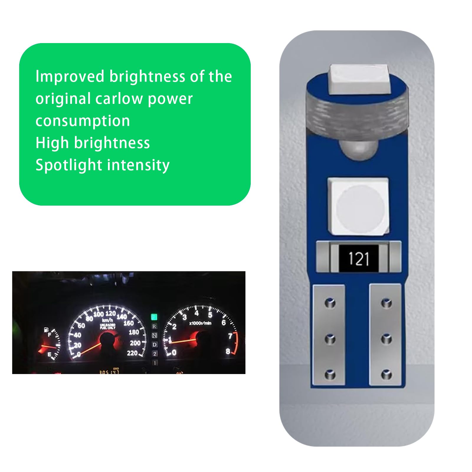 Mua 10 PCS Car T5 Instrument Light, 3030 3SMD High Brightness Chipset ...